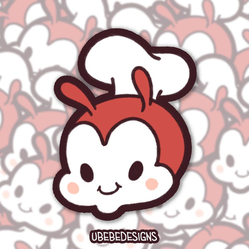 Jollibee Cute Sticker Filipino Gifts Stationary Vinyl Glossy Waterproof ...