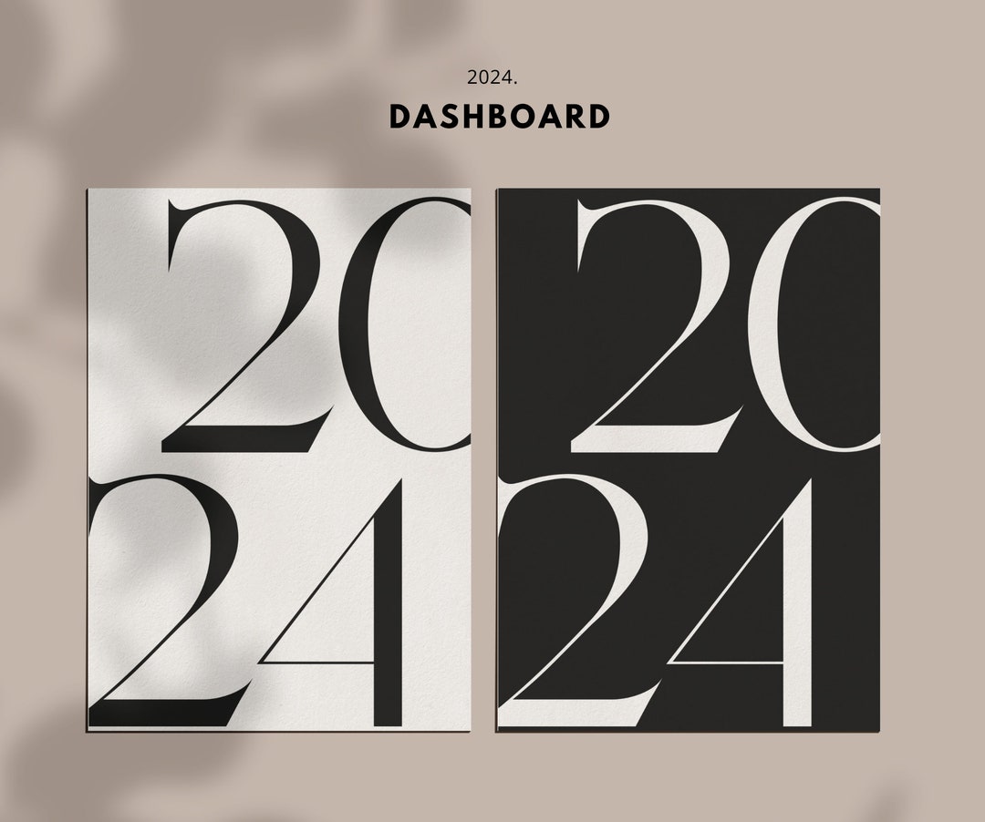 2024 Dashboard, 2024 Printable Dashboard, Minimalist Dashboards ...