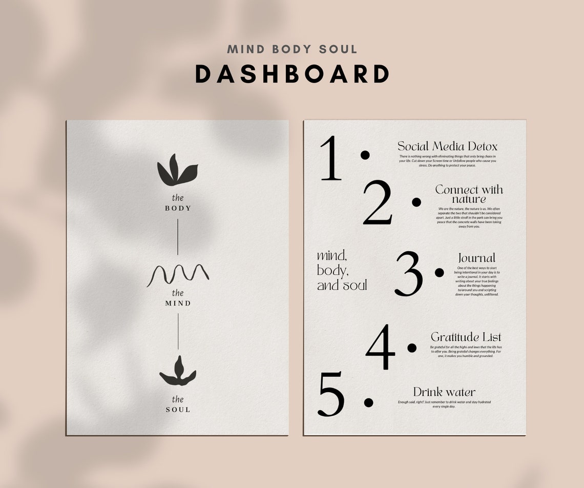 Printable Dashboard Printable Aesthetic Dashboards Minimal - Etsy