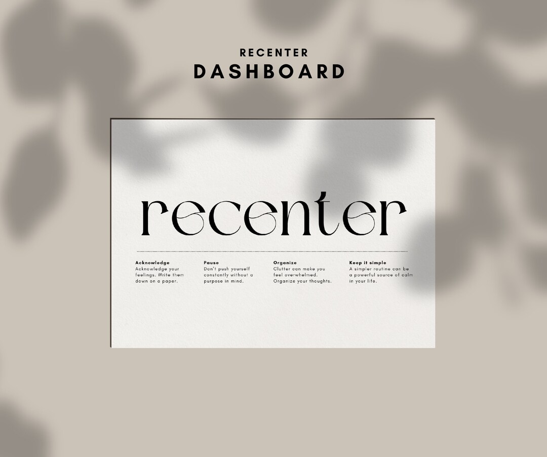 Printable Dashboard, Minimalist Dashboards, Personal Planner Dashboard ...