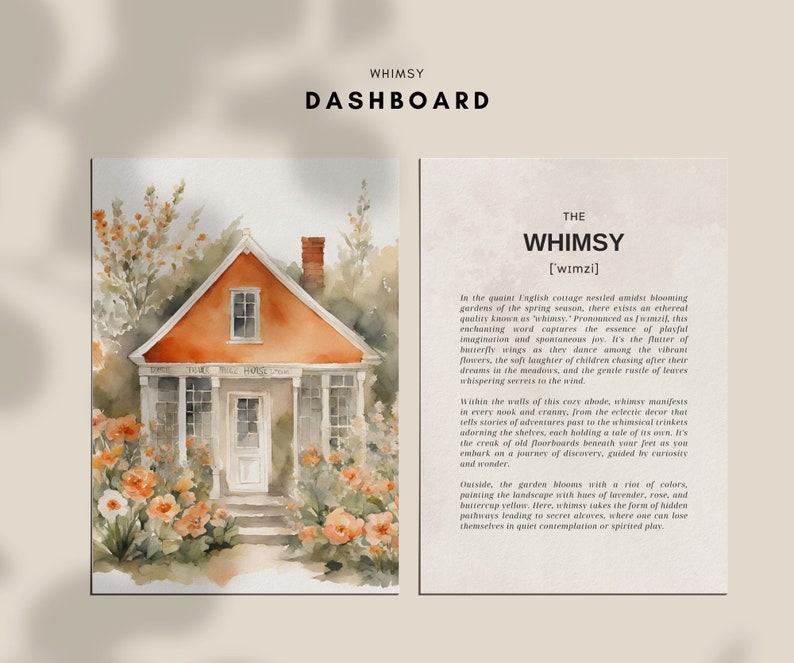 Printable Dashboard, Printable Aesthetic Dashboards, Minimal Planner ...