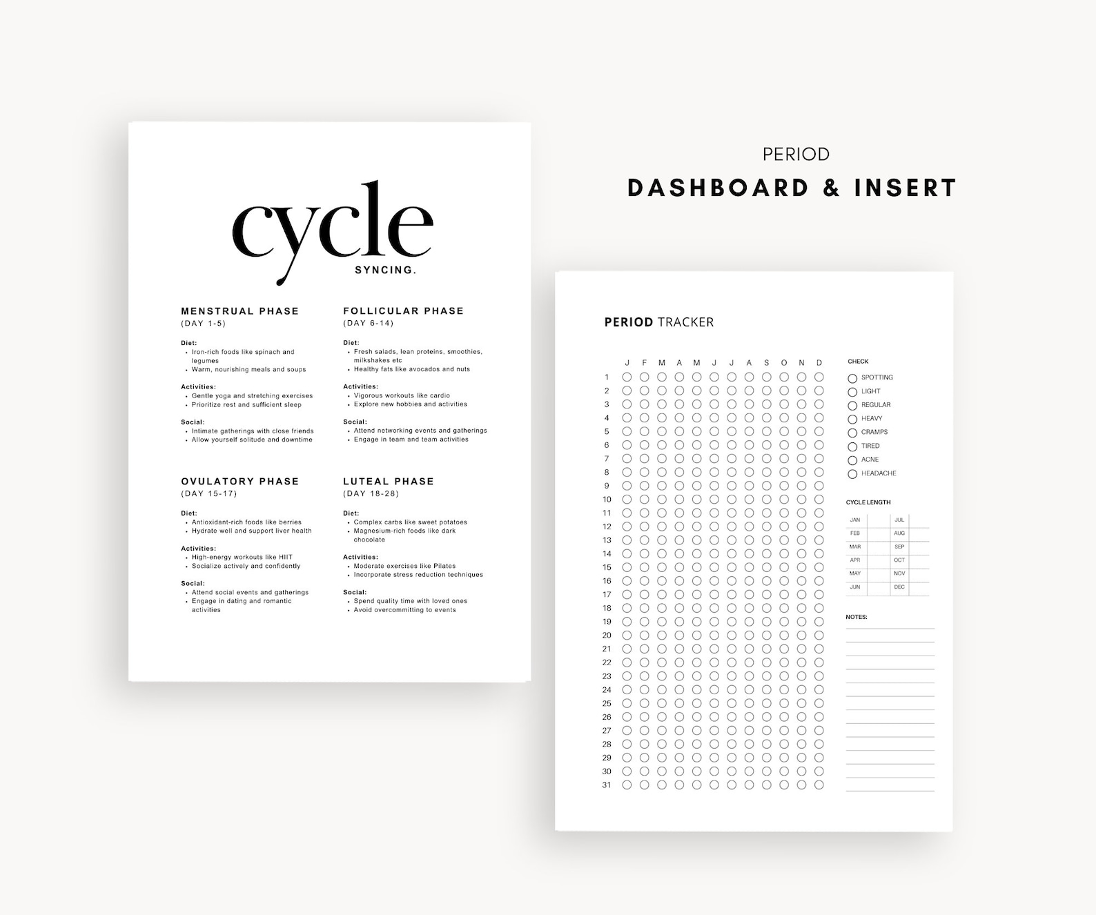 Printable Dashboard, Printable Aesthetic Dashboards, Minimal Planner ...