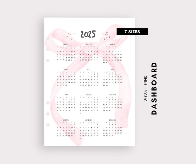 2025 Dashboard, 2025 Printable Dashboard, Minimalist Dashboards ...