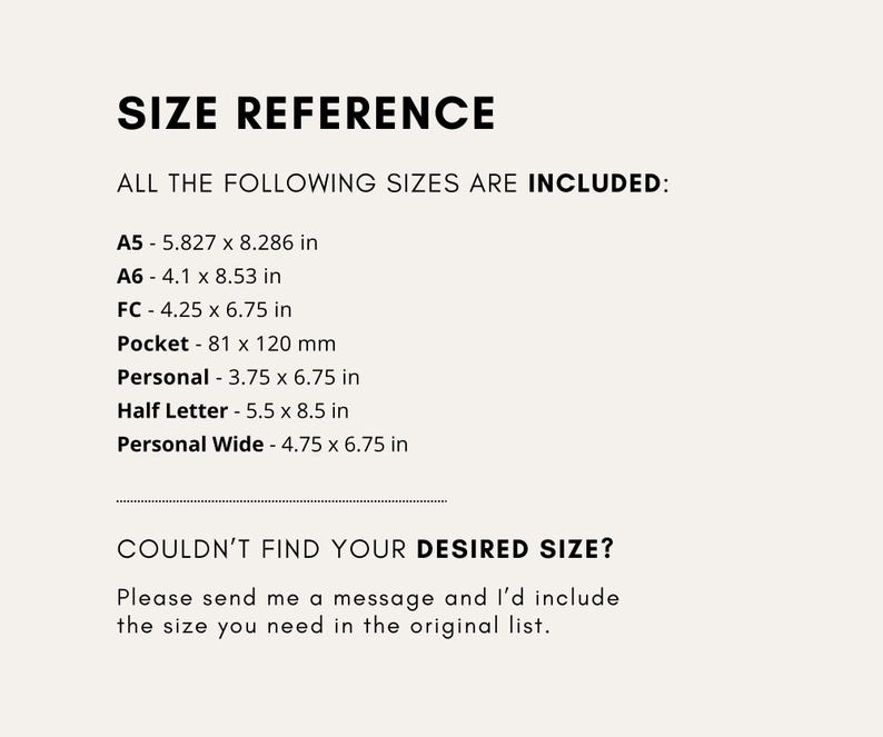 Minimalist Planner Dashboard Set: Printable Dividers (A5, A6, Personal ...