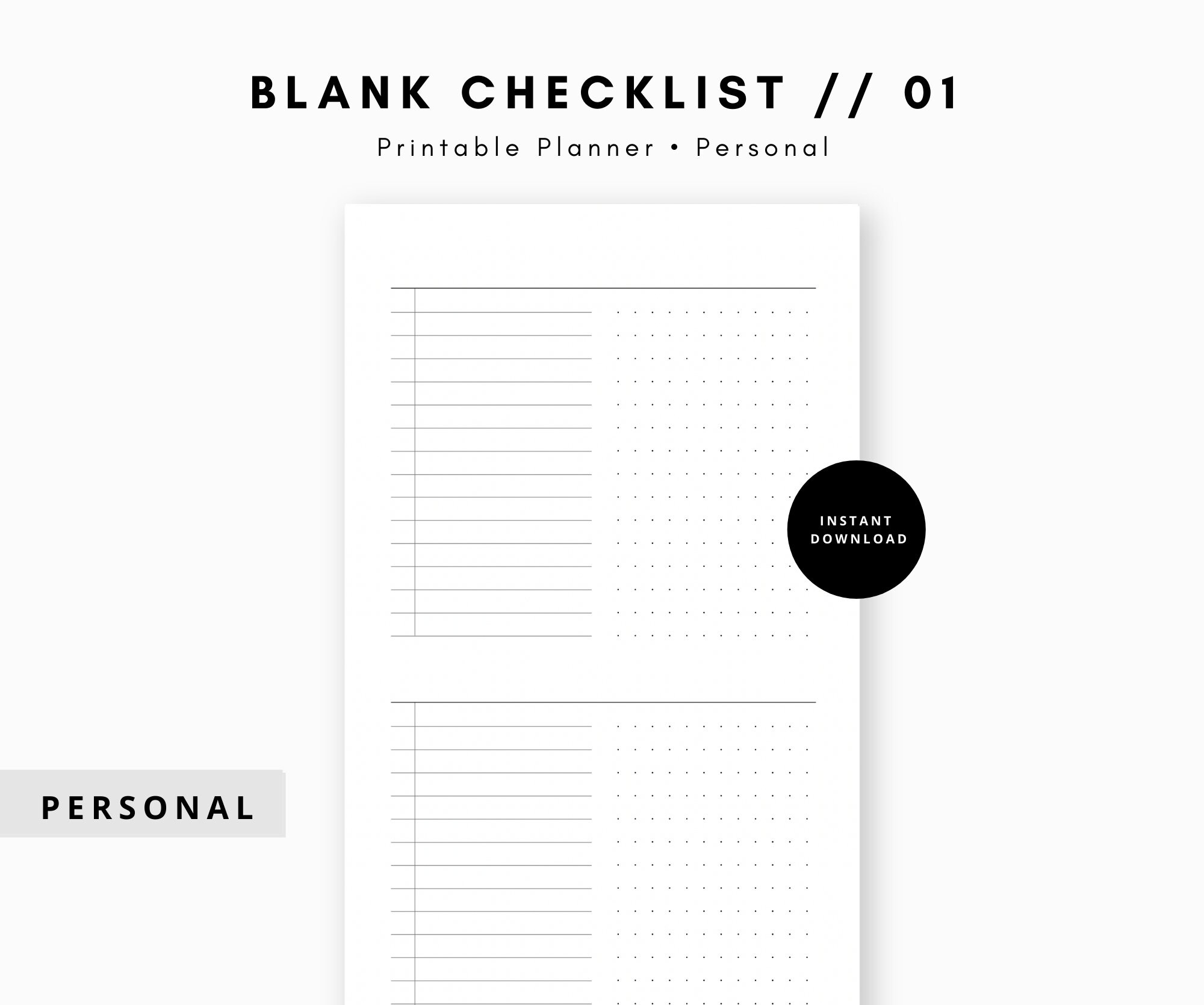 Personal: To Do List Printable 01 Productivity Planner | Etsy