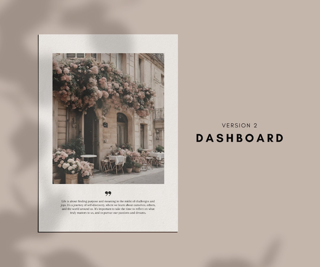 Printable Dashboard, Printable Aesthetic Dashboards, Minimal Planner ...