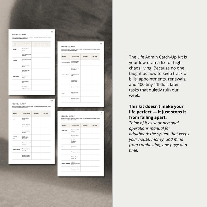 Life Admin Planner Bundle, Household Tasks, Goodnotes Compatible ...