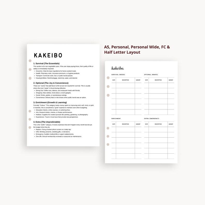 Kakeibo Budget Planner Printable | Mindful Spending Tracker (digital ...