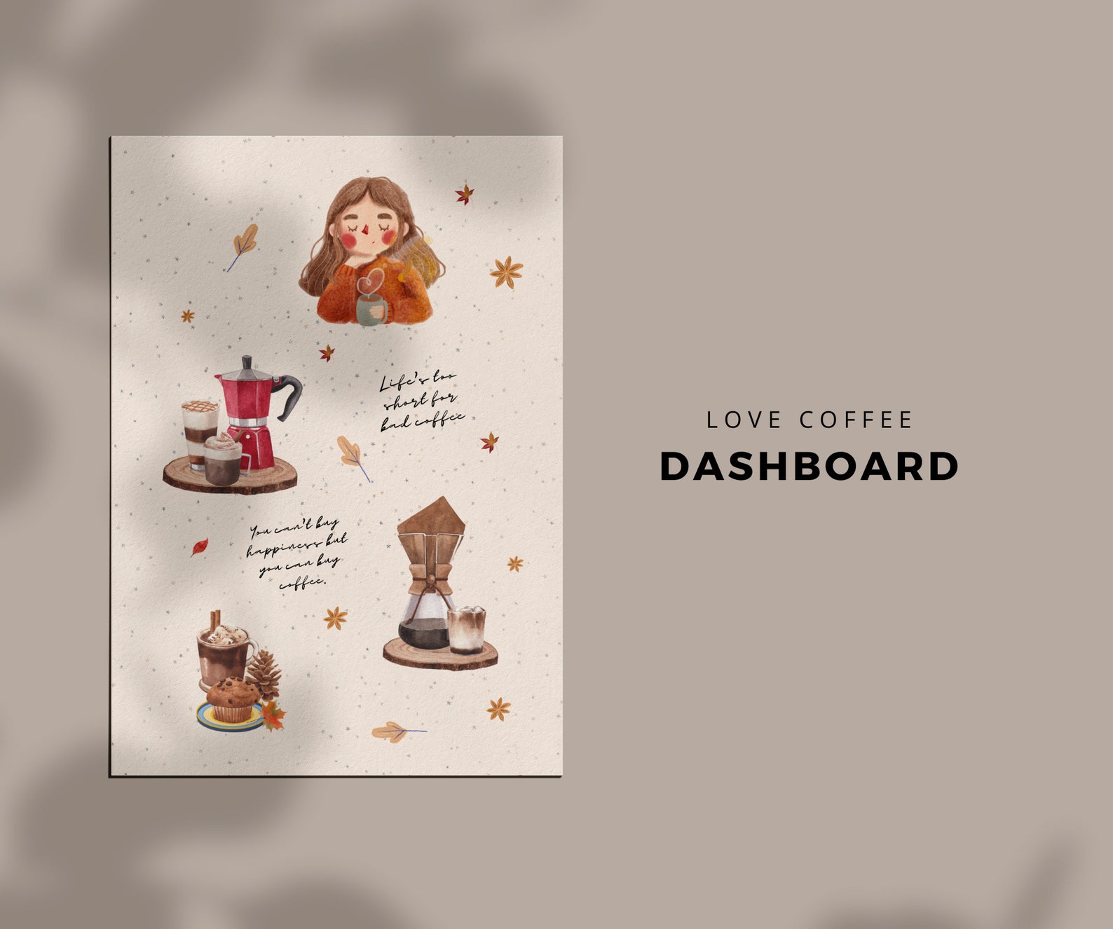 Printable Dashboard, Printable Dashboard Planner, Minimal Planner ...