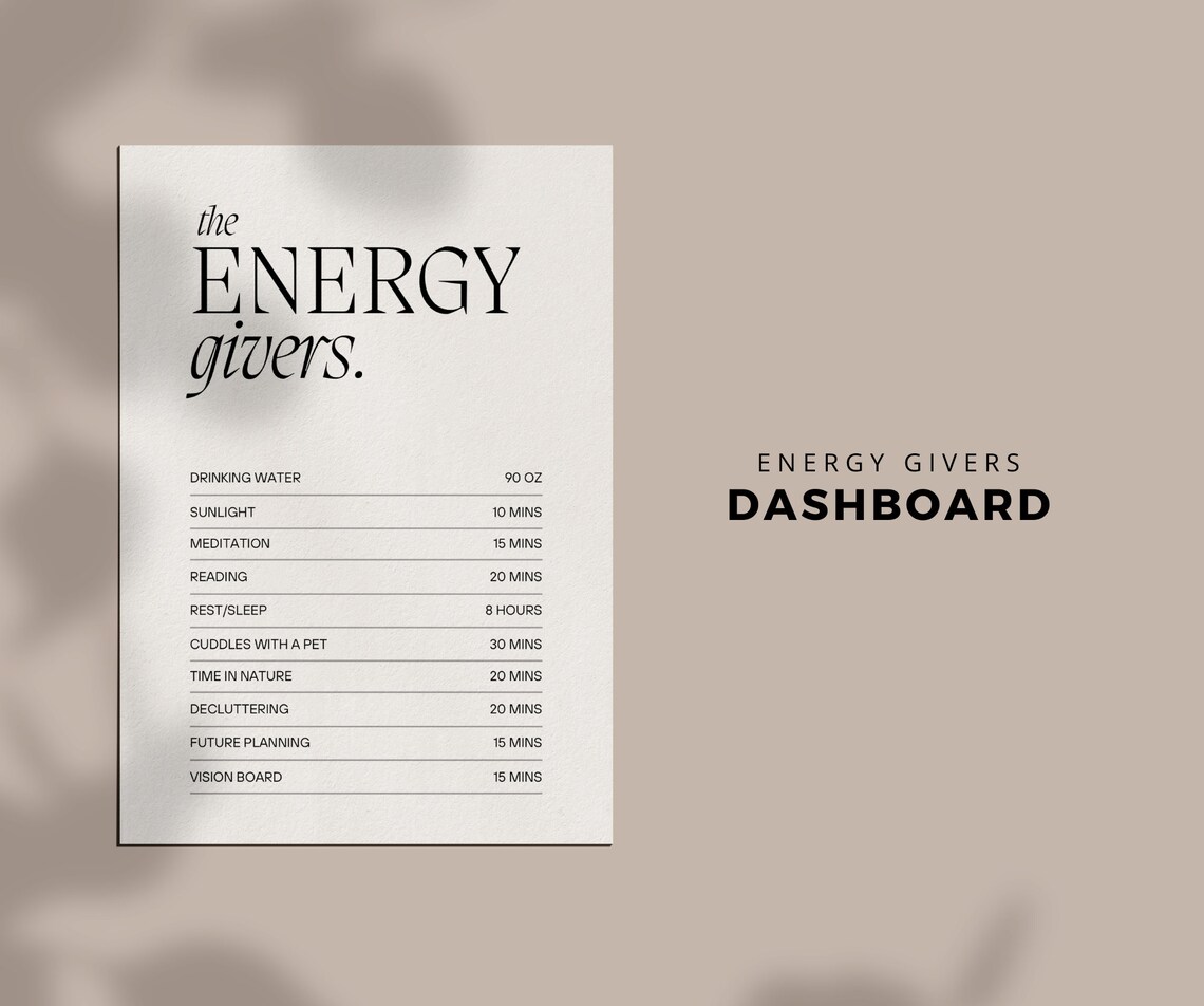 Printable Dashboard, Printable Dashboard Planner, Minimal Planner ...