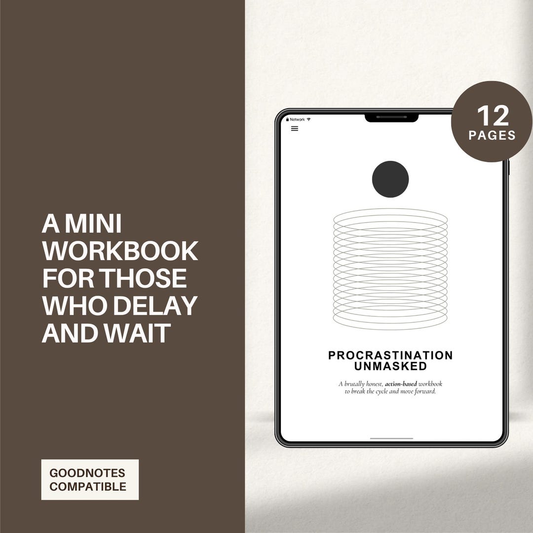Stop Procrastination Digital Journal for Productivity: Goodnotes iPad ...