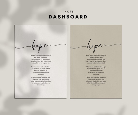 Printable Dashboard Minimalist Dashboards Personal Planner - Etsy