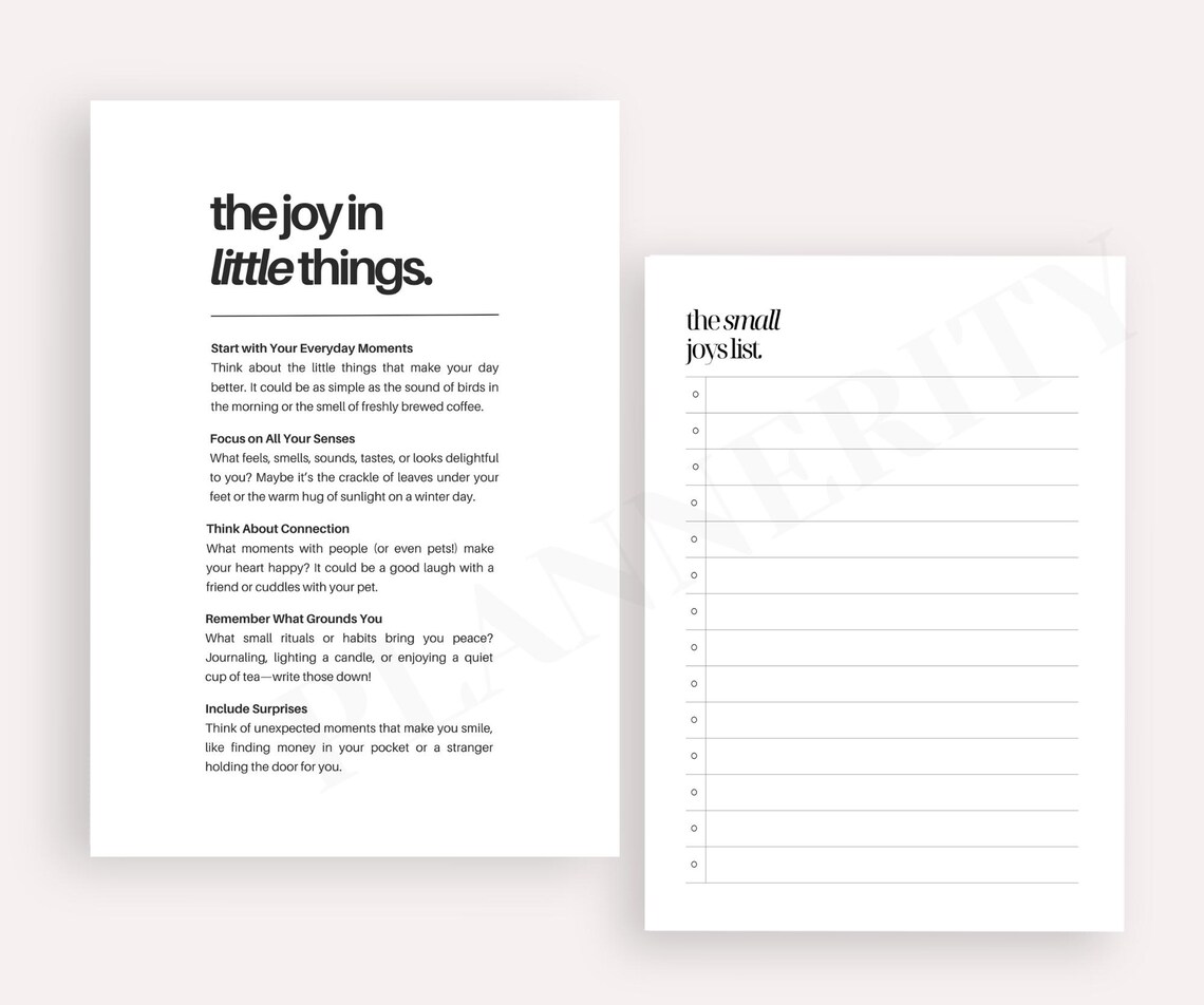 Minimalist Planner Inserts: List Bundle (digital Download) - Etsy