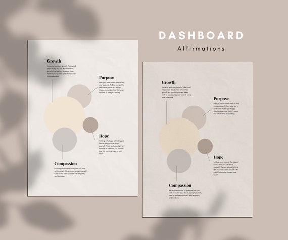 Printable Dashboard Printable Aesthetic Dashboards Minimal | Etsy