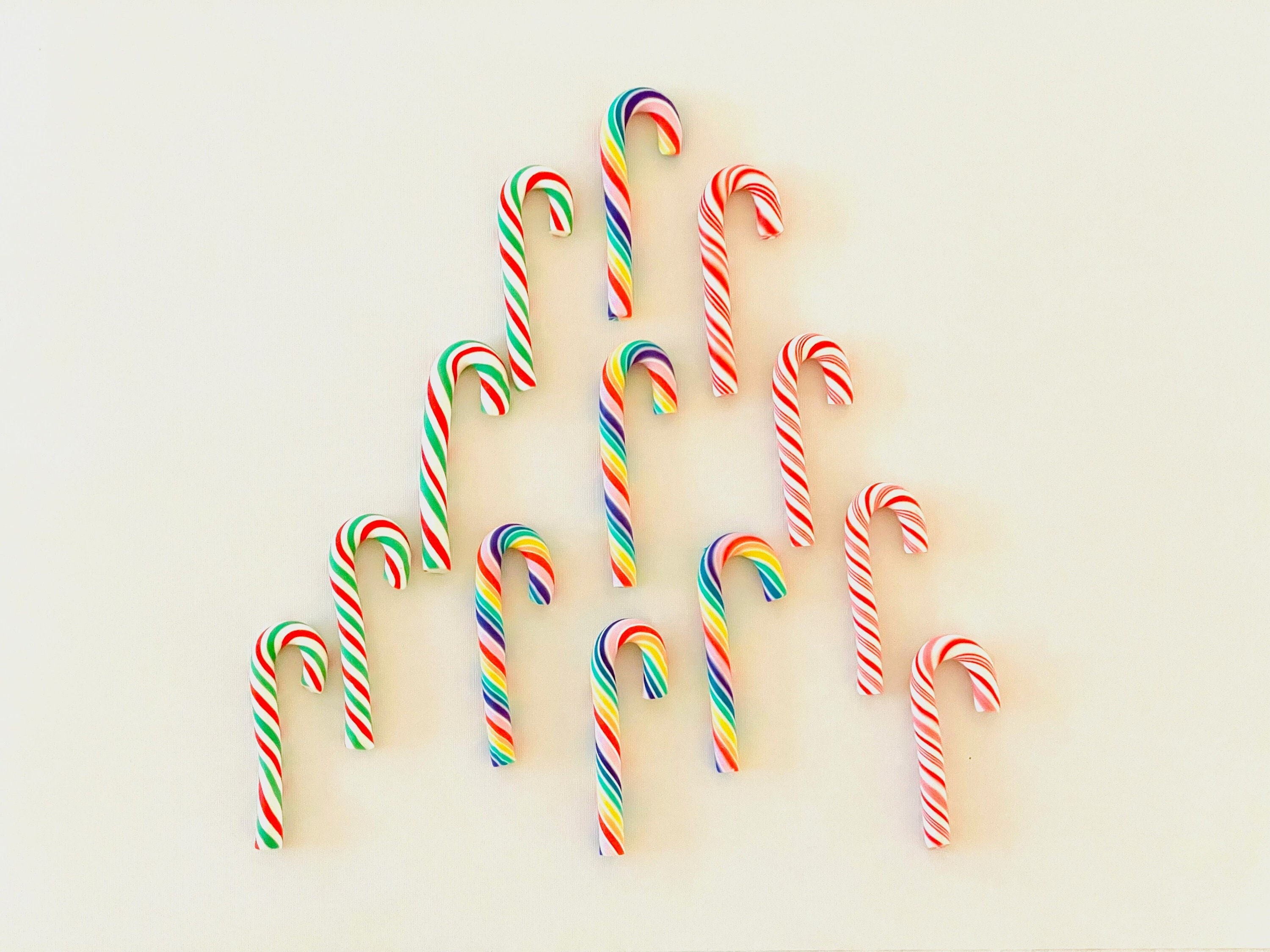 Fake Candy Canes Mini's Polymer Clay Peppermints - Etsy