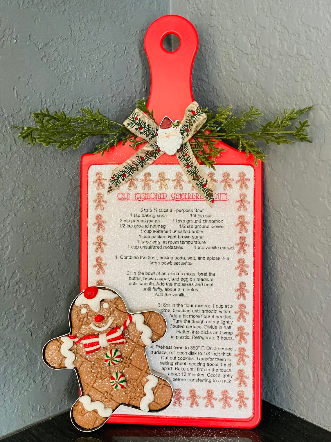 Gingerbread Christmas Décor Gingerbread Cutting Board - Etsy