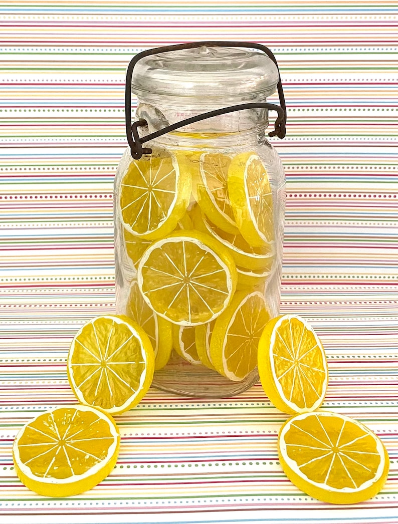 Realistic Faux/fake Lemon Slices Lemon Tier Display - Etsy New Zealand