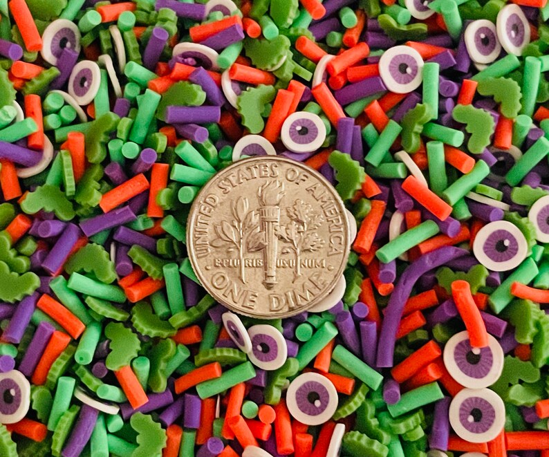 Faux Halloween Sprinkles, Polymer Clay Fake Sprinkles, Spooky Sprinkles ...