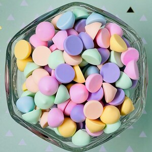 Fake Chocolate Morsels, Pastel Multi Color Chocolate Chips, Cabochon ...