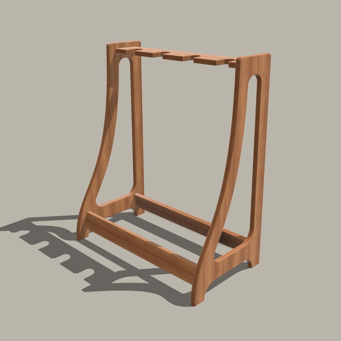 Flat Pack Guitar Rack CNC File (CNC Furniture File, Guitar Plans ...