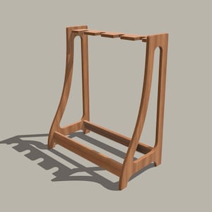 Flat Pack Guitar Rack CNC File (CNC Furniture File, Guitar Plans ...