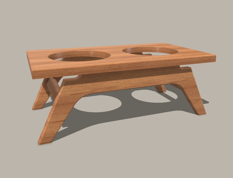 Dog Bowl Stand CNC File CNC Furniture File, Midcentury Modern Furniture ...