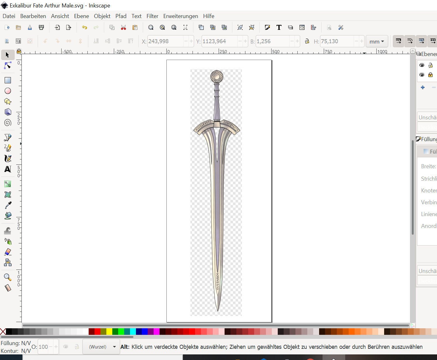 Fate/prototype - Arthur Male Sword Exkaliburn (blueprint Pdf-datai) - Etsy