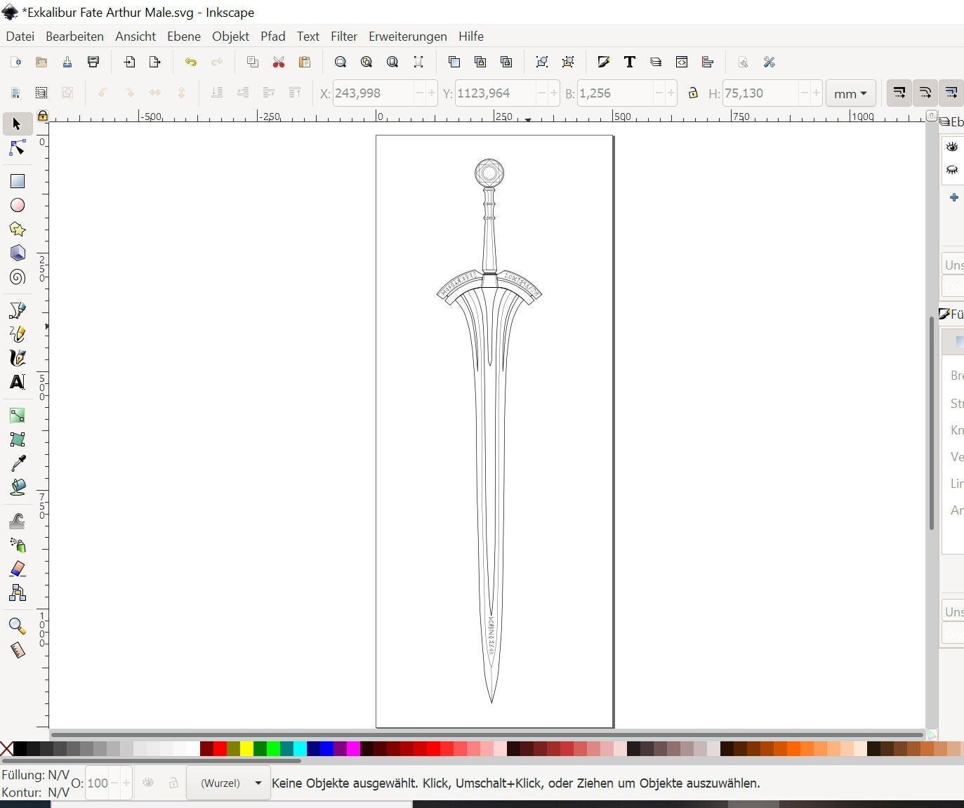 Fate/prototype - Arthur Male Sword Exkaliburn (blueprint Pdf-datai) - Etsy