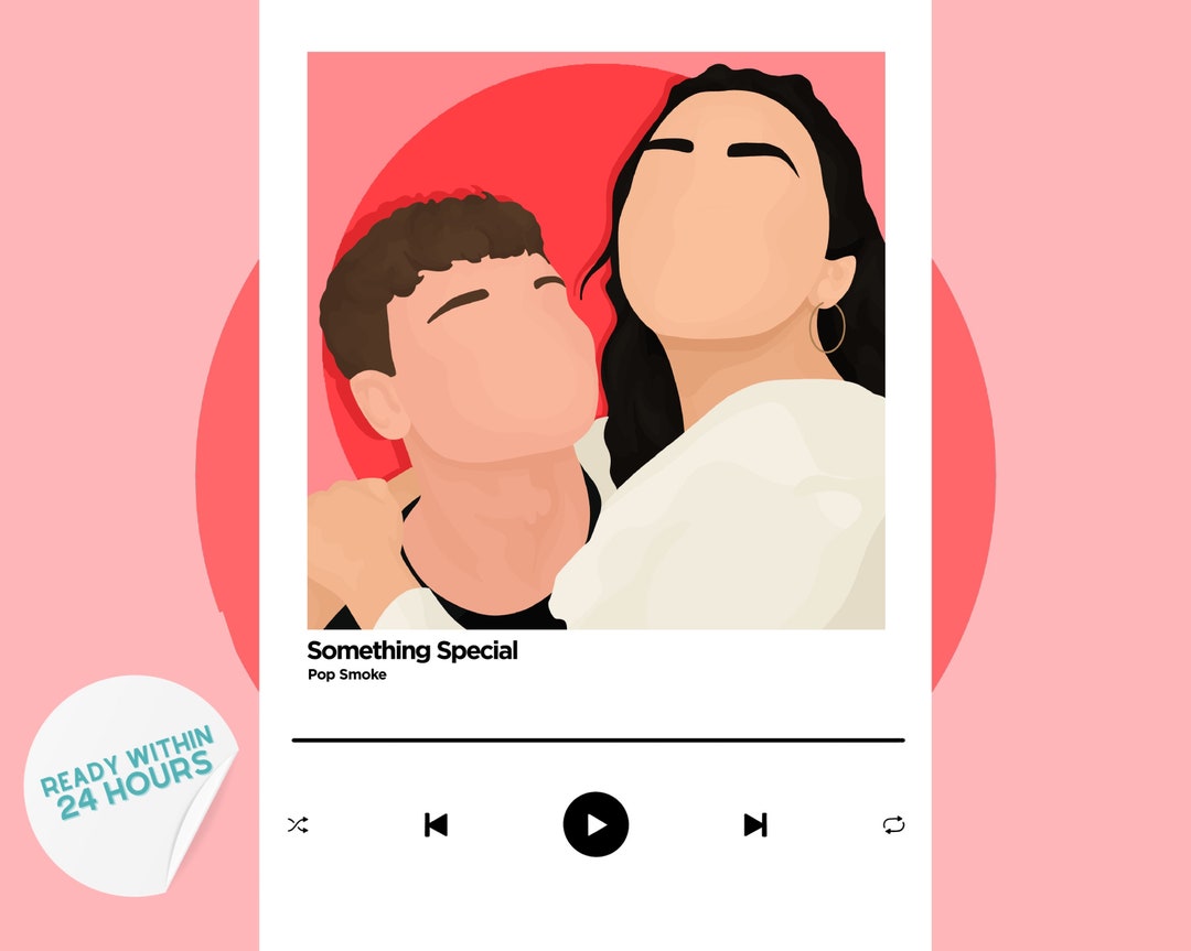 Custom Spotify Illustrated Portrait Personalised Print Ready Within ...