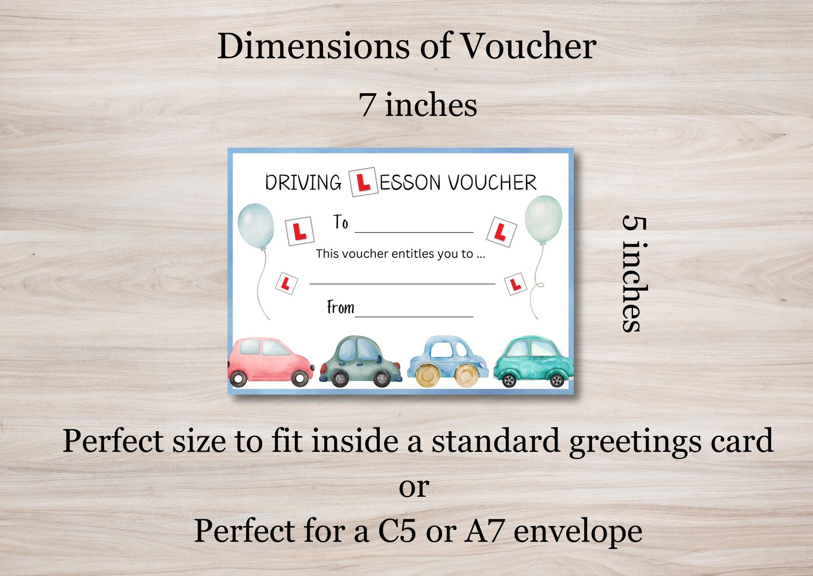 Personalized Driving Lesson Voucher: Birthday Gift (digital Download ...