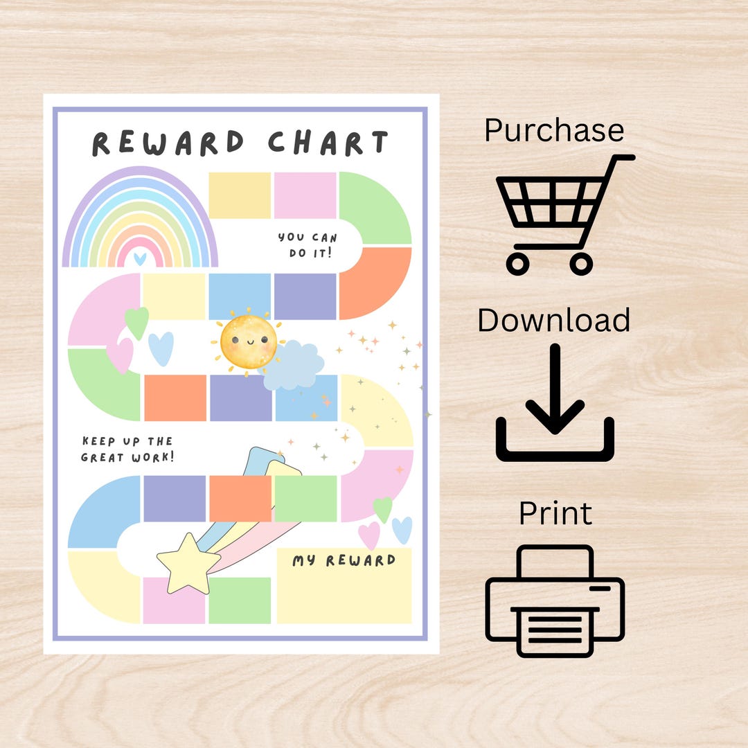 Rainbow Reward Chart for Kids | Printable Tracker & Positive Habits ...
