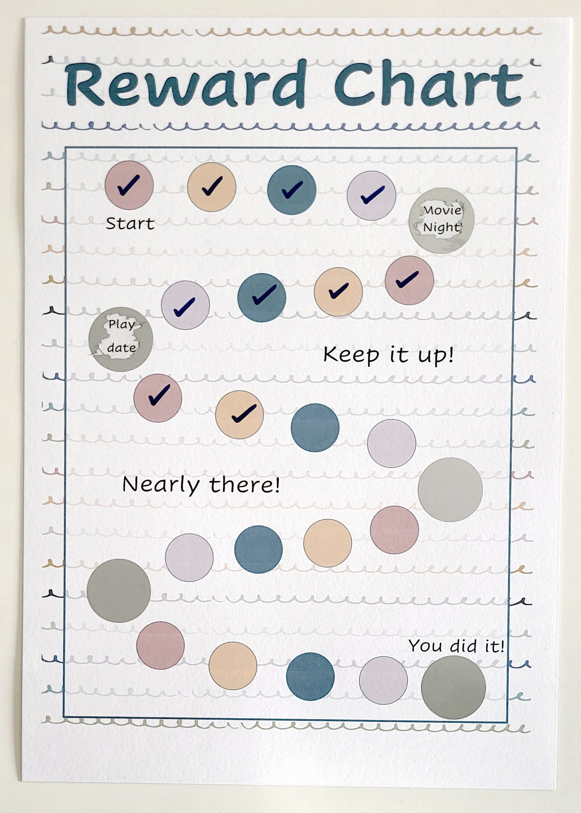 Personalised Reward Chart, Surprise Reward Under Scratch Panel ...