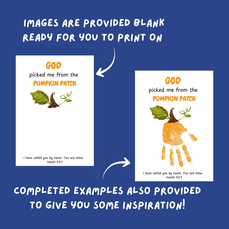 Fall Handprint Art: Christian Pumpkin Craft (digital Download) - Etsy