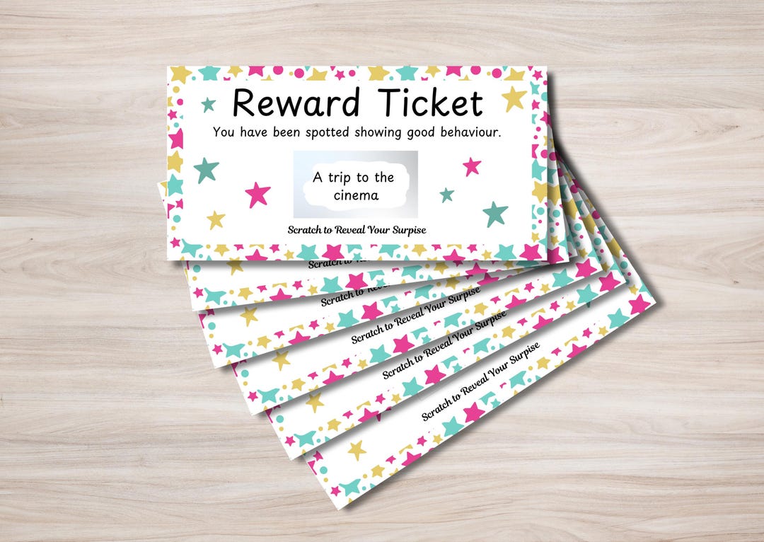 Scratch-off Reward Tickets: Fun Behavior Incentives for Kids - Etsy UK