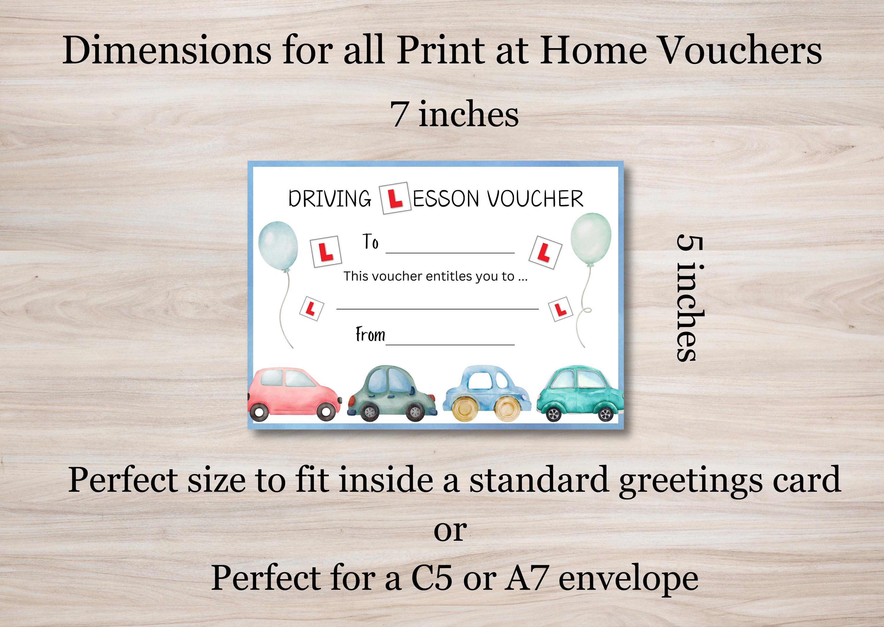 Personalized Driving Lesson Voucher: Birthday Gift (digital Download ...