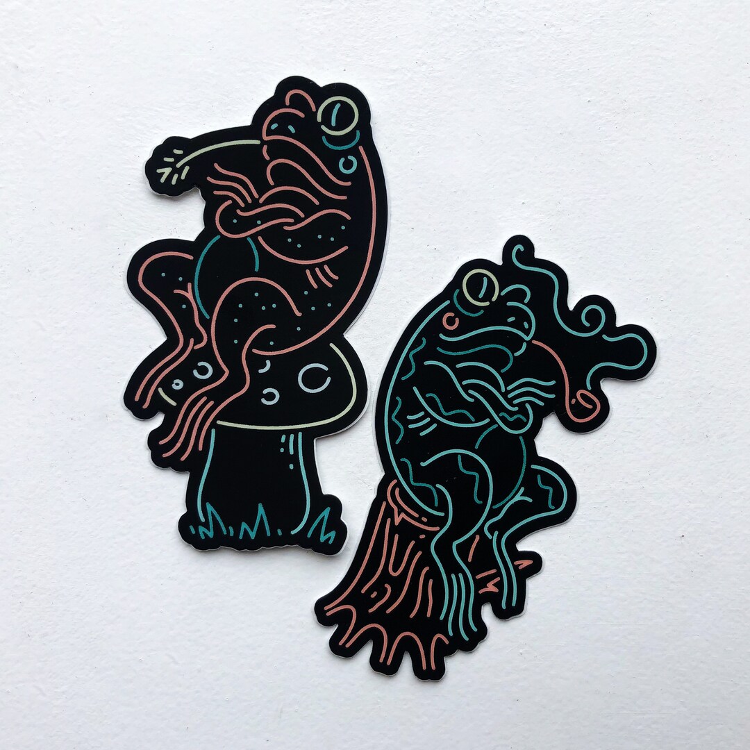 Frog and Toad Sticker Pack - Etsy