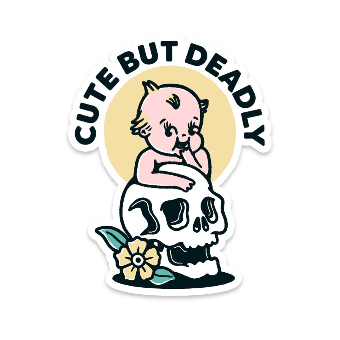 Cute but Deadly Sticker - Etsy