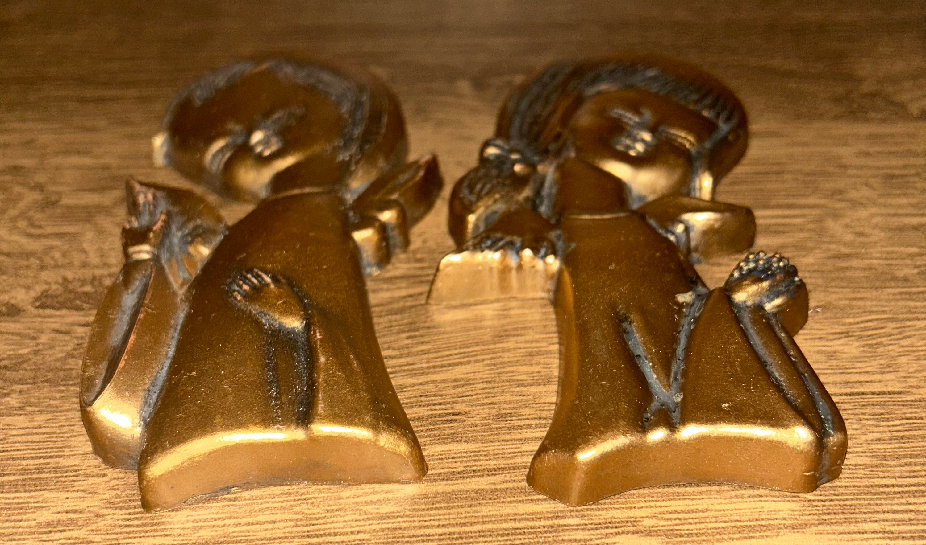 Vintage MCM Gold Angels Wall Plaques - Etsy