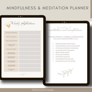 Mindfulness Journal & Habit Tracker for Self Care | Meditation Journal ...