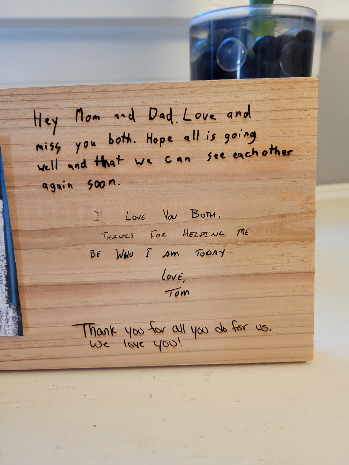 Personalized picture frame hand written notes engraved | Etsy