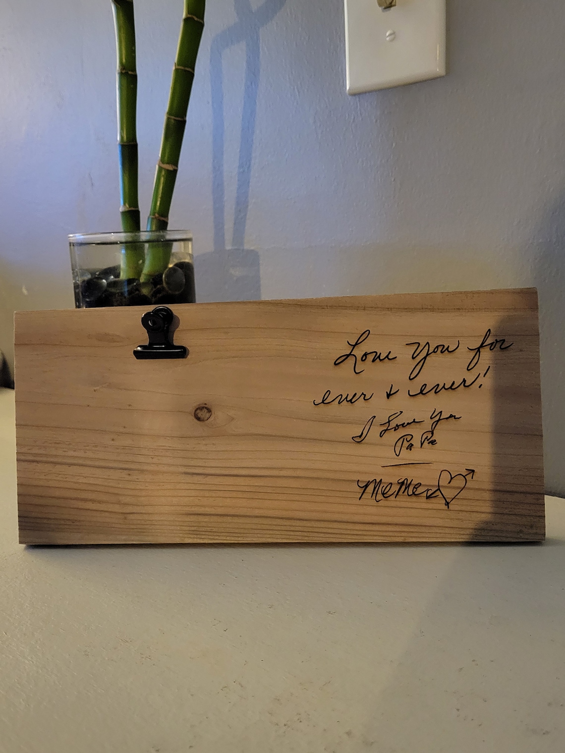 Personalized Picture Frame, Hand Written Notes Engraved, Unique Gift ...
