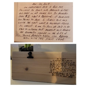 Personalized Picture Frame, Hand Written Notes Engraved, Unique Gift ...