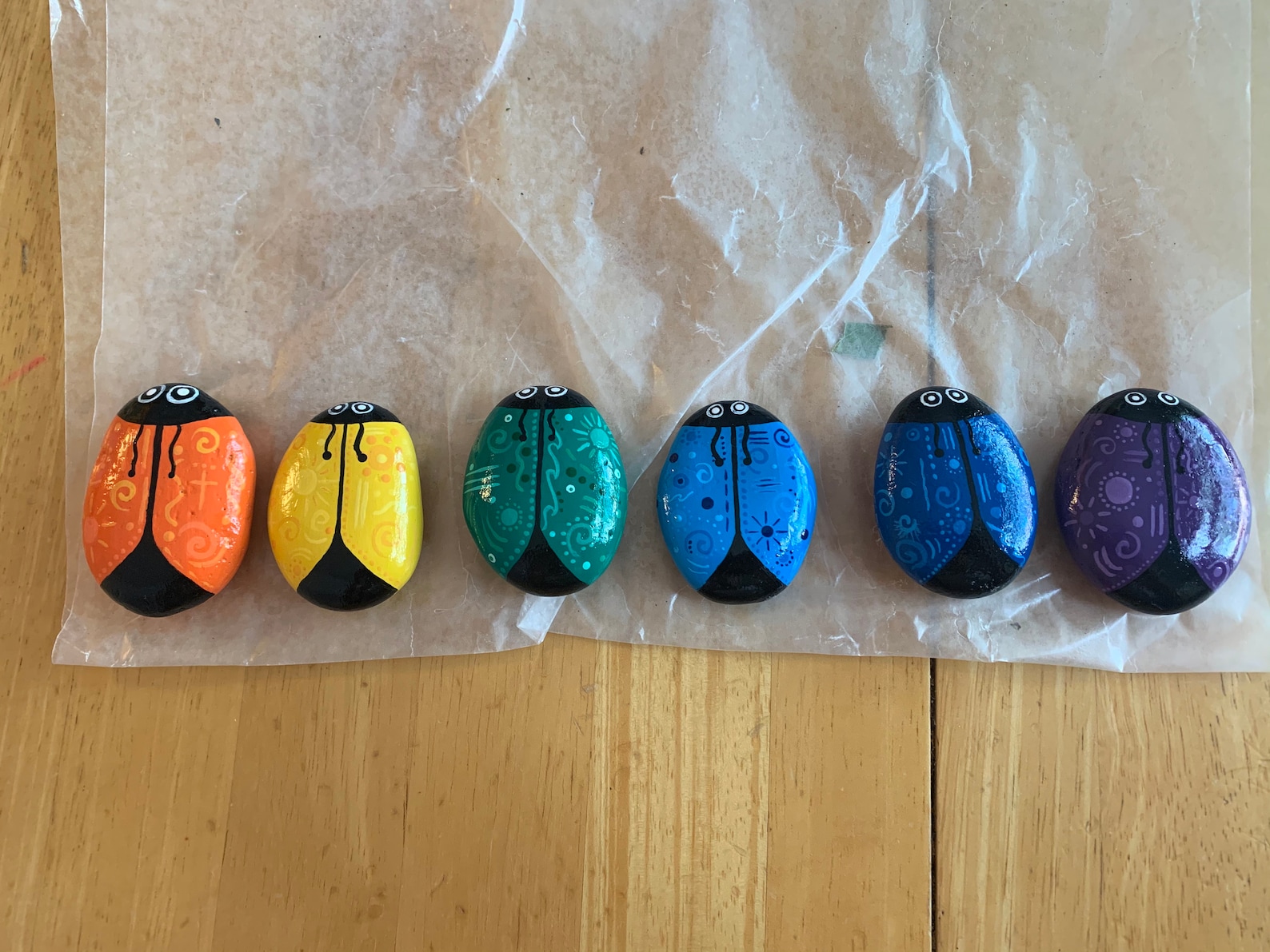 Bug Rocks With Design - Etsy