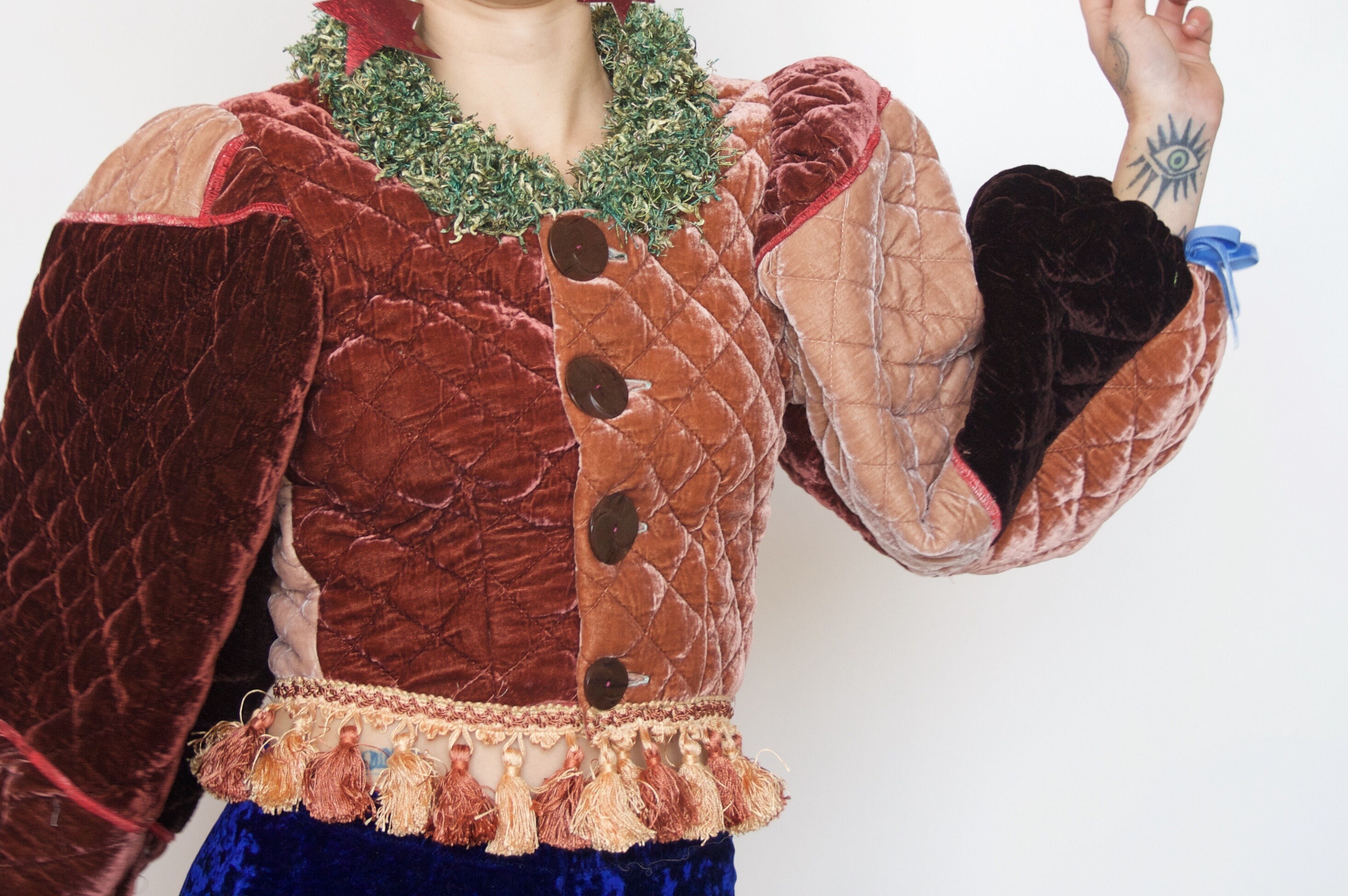 Quilted Velvet Puff Sleeve Bolero - Etsy