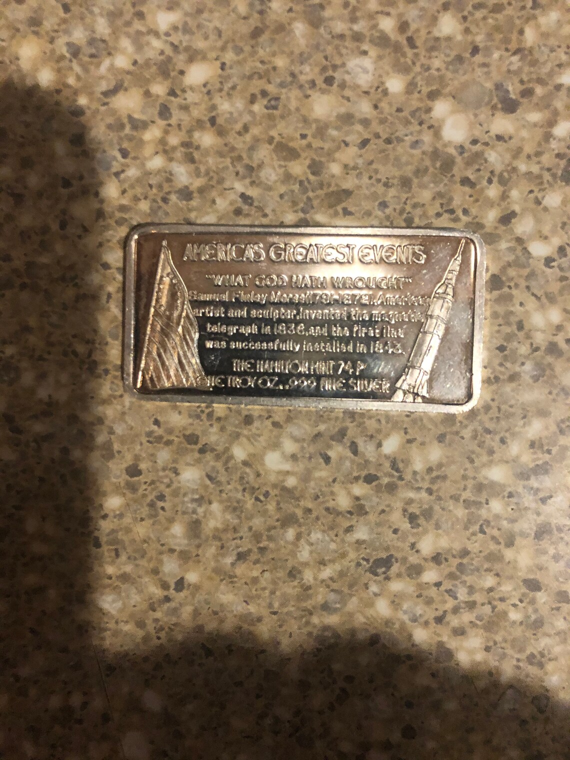 Invention of the Telegraph Vintage Silver Art Bar - Etsy