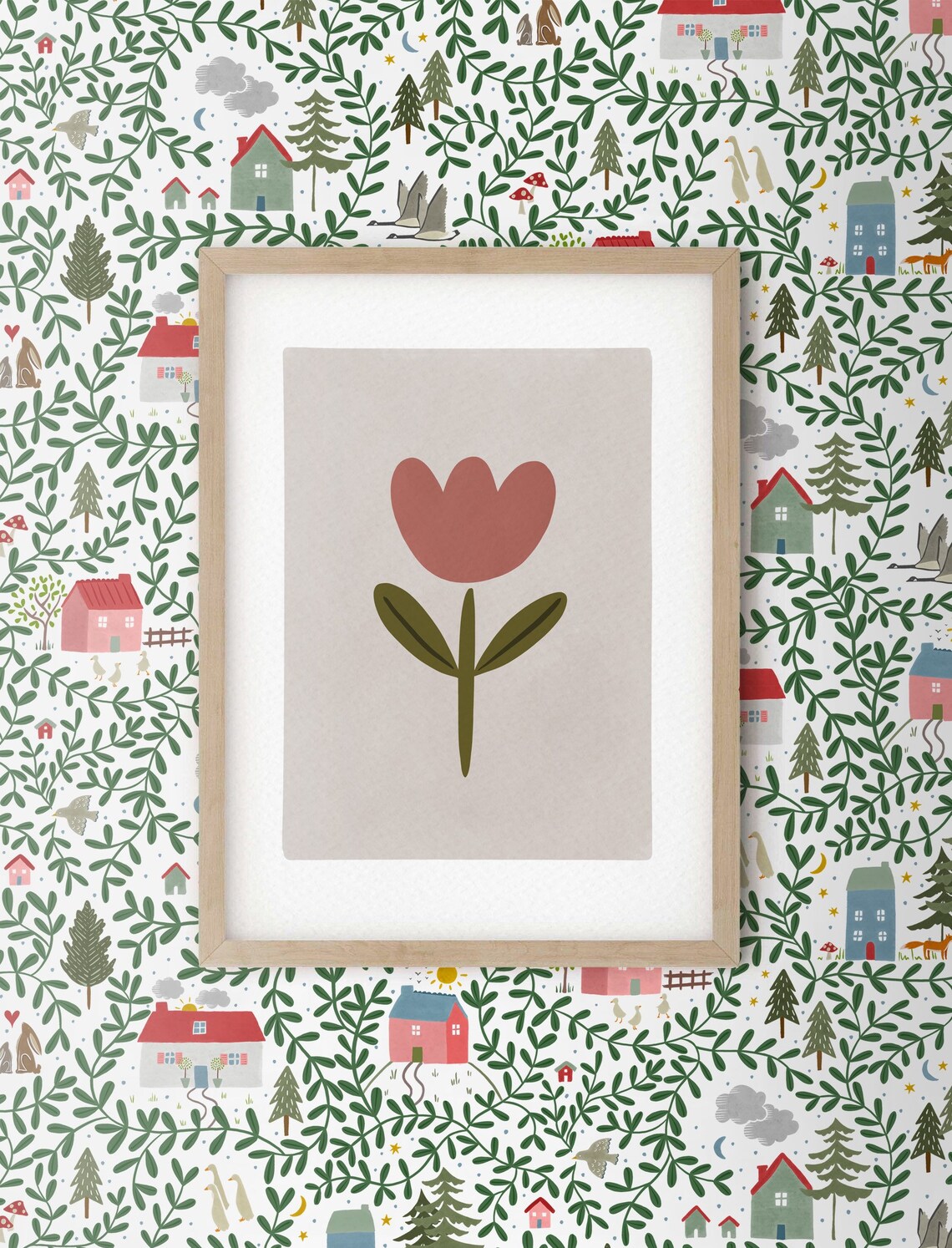 Tulip Scandi Wall Art Girls Wall Decor Scandi Art Prints - Etsy