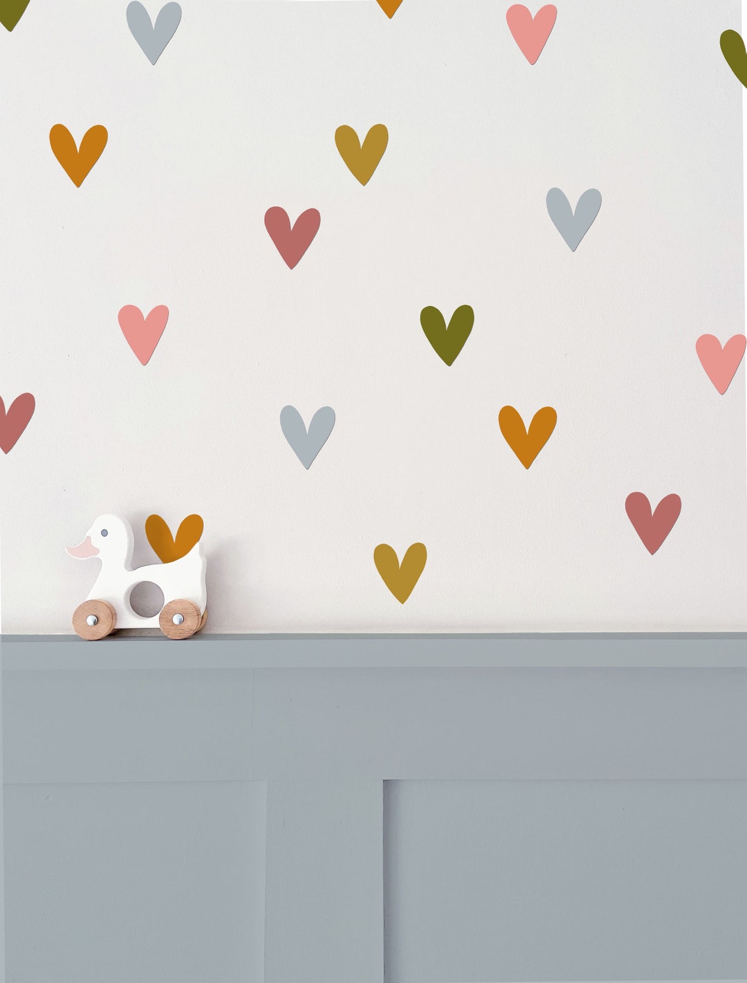 Heart Shape Wall Stickers | Heart Wall Decals | Removable Fabric Wall ...