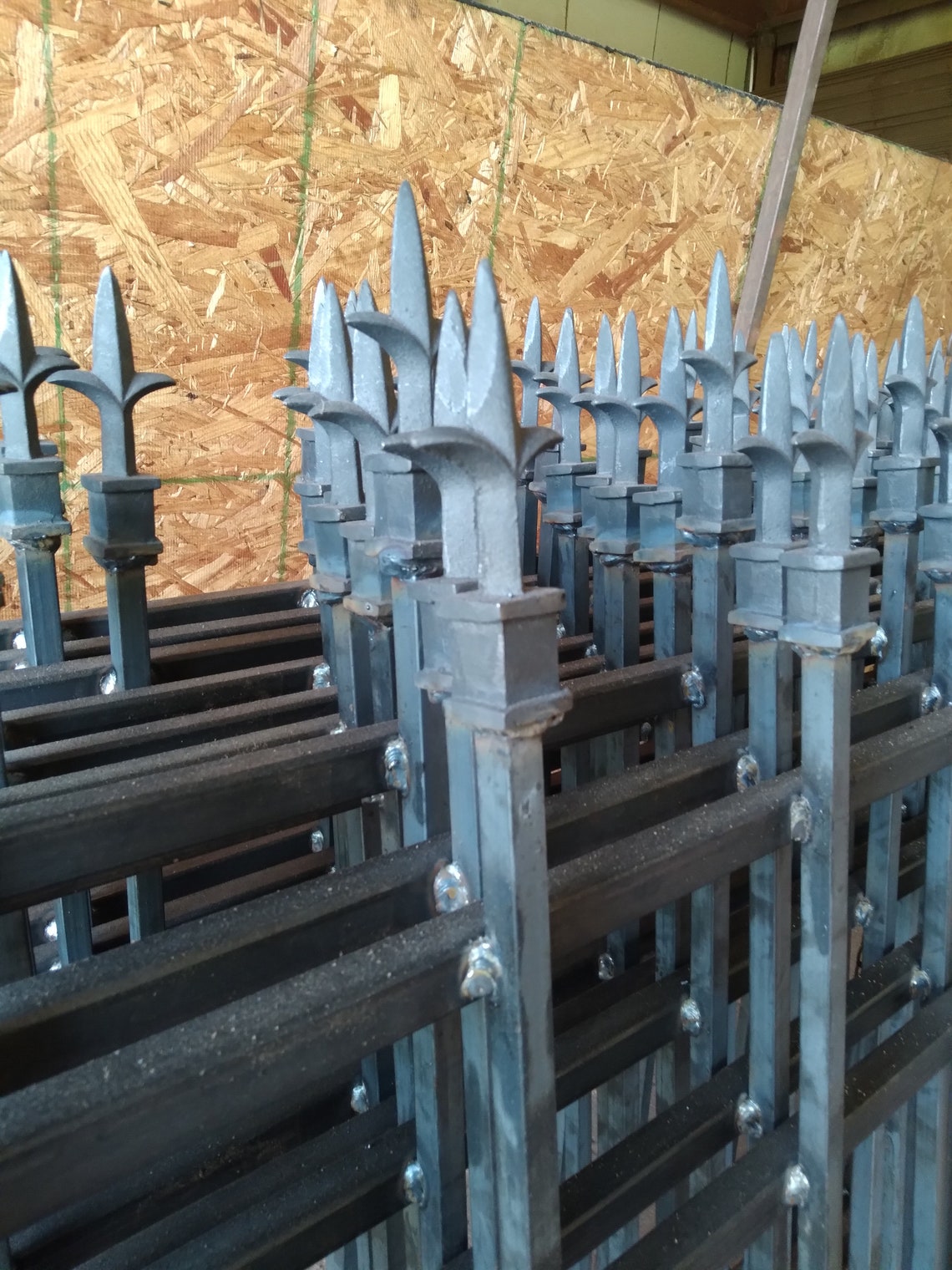 Wrought Iron Fence Panels: Solid Pickets - Etsy