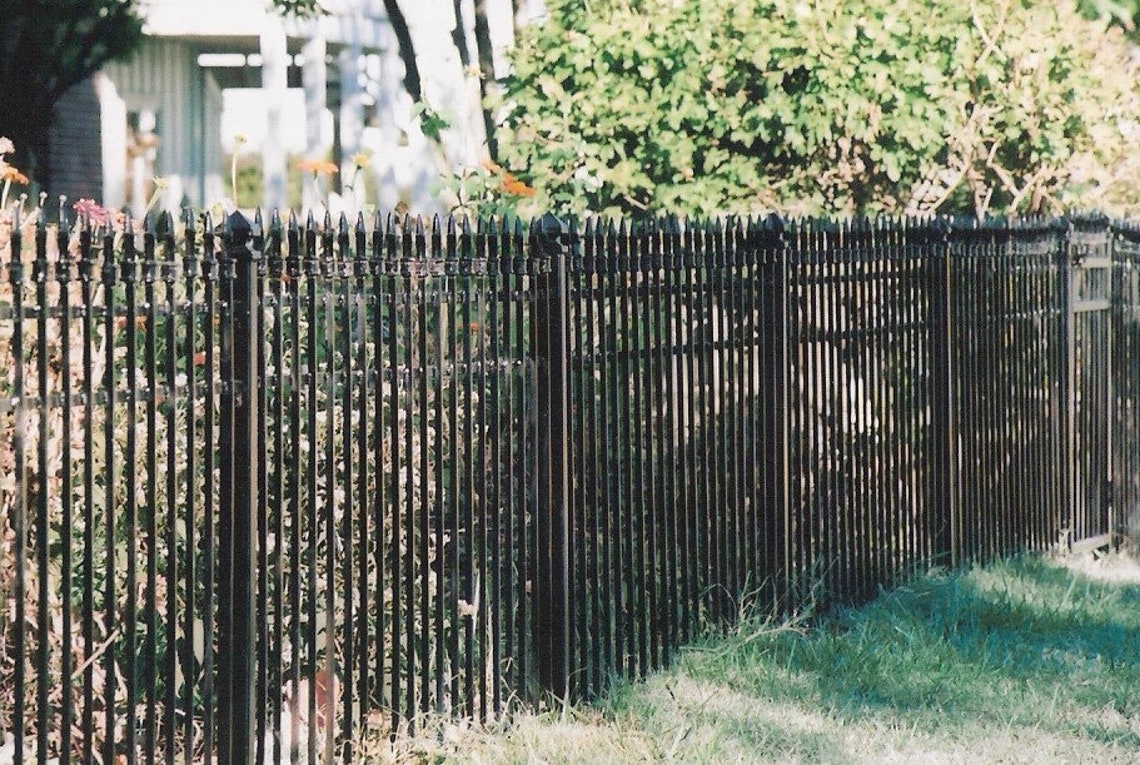 Wrought Iron Fence Panels: Solid Pickets - Etsy