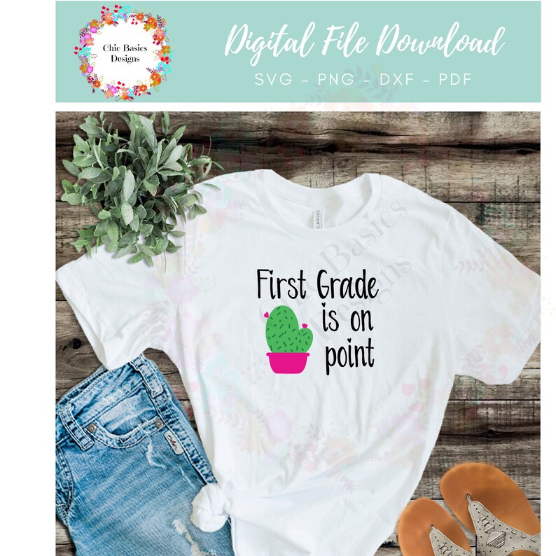 Teacher Gift, Teacher Shirt, on Point SVG, First Grade SVG, First Grade ...